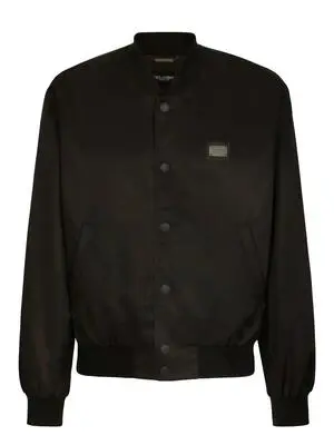 Dolce & Gabbana Logo-plaque Bomber Jacket - Black
