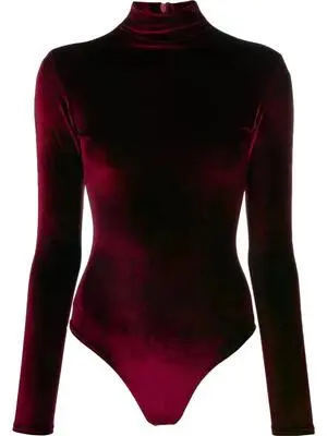 ATU BODY COUTURE High-neck Velvet Bodysuit - Red