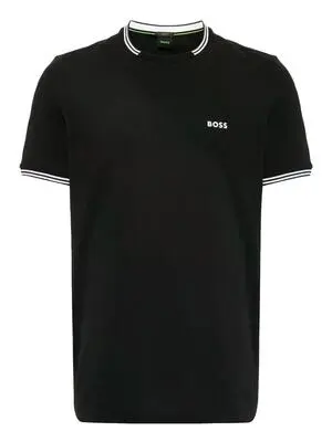 BOSS Logo-patch Crew Neck T-shirt - Black