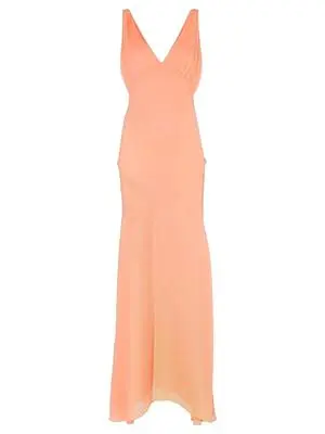 DE LA VALI Moss Chiffon Gown - Orange