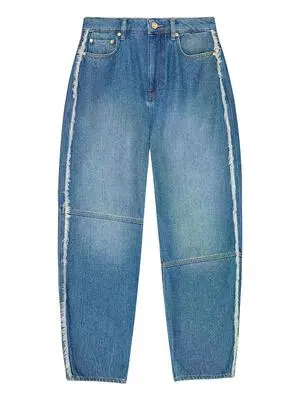GANNI Heavy Stary Wide Leg Jeans - Blue