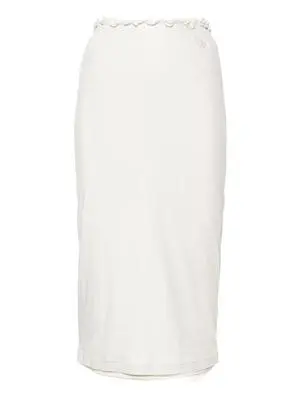 JIL SANDER Layered Cotton Midi Skirt - Neutrals