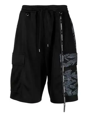 MASTERMIND WORLD Drawstring Waist Cargo Shorts - Black