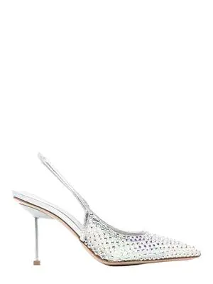 LE SILLA 80mm Gilda Crystal-embellished Pumps - Silver