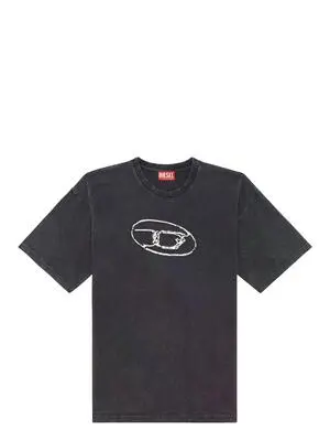 DIESEL® Logo-print Cotton T-shirt - Black