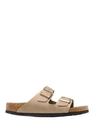 BIRKENSTOCK Arizona Leather Slides - Brown