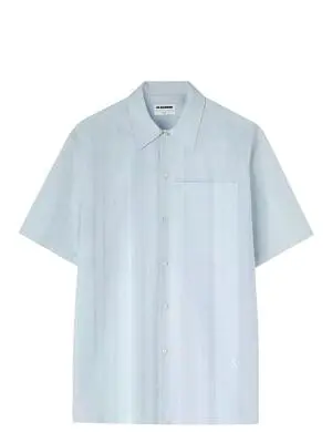 JIL SANDER Friday Striped Cotton Shirt - Blue