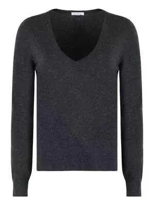 Malo Cashmere-wool V-neck Jumper - Grey