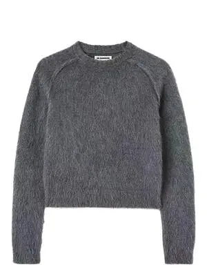 JIL SANDER Brushed-finish Crew-neck Jumper - Grey