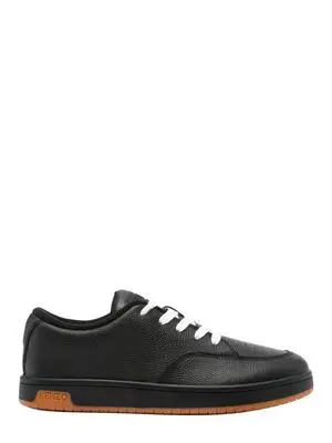Kenzo Grained Leather Dome Sneakers - Black