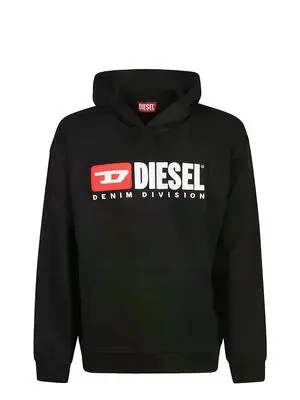 DIESEL® Logo-print Cotton Hoodie - Black