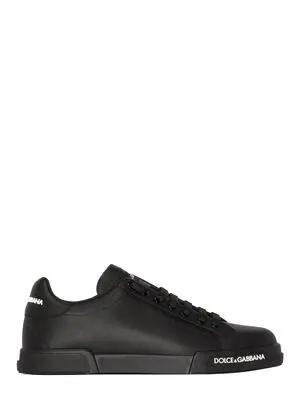 Dolce & Gabbana Portofino Logo-detail Sneakers - Black
