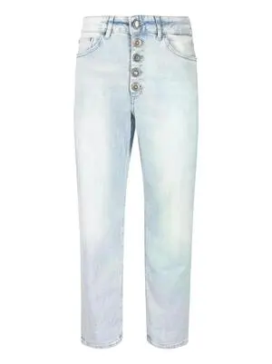 DONDUP Mid-rise Cropped Jeans - Blue