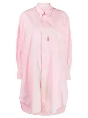 Palm Angels Long-sleeve Shirt Dress - Pink