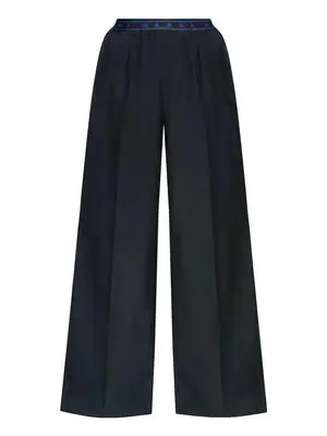 Marni Wide-leg Virgin Wool Trousers - Blue