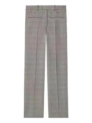 COURREGES Prince Of Wales Straight-leg Trousers - Black