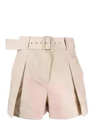 3.1 Phillip Lim Pleat-detailing Belted Shorts - Neutrals