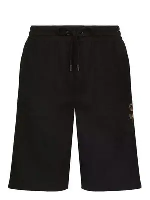 Dolce & Gabbana Embroidered Track Shorts - Black