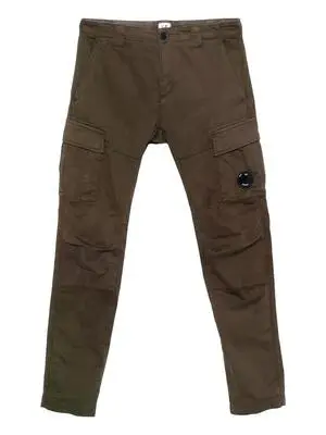 C.P. COMPANY Lens-detail Sateen Cargo Trousers - Green