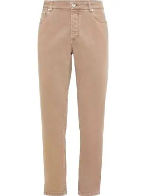 Brunello Cucinelli Dyed Straight-leg Jeans - Brown