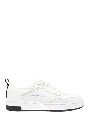 Calvin Klein Logo-debossed Panelled Sneakers - White