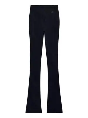 COURREGES Re-edition Ribbed Flared Trousers - Black