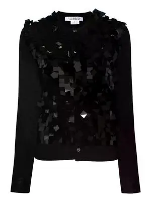 Comme Des Garçons Paillette Embellishment Cardigan - Black