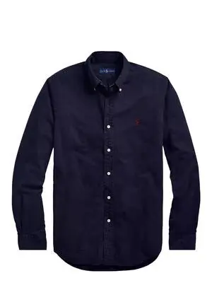 Polo Ralph Lauren Embroidered Logo Button-down Shirt Blue
