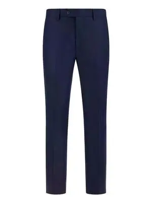 Boggi Milano Bird's Eye Tailored Trousers - Blue