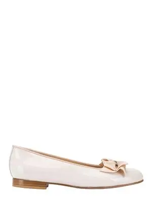 SCAROSSO Cloe Patent Leather Ballerinas - Neutrals