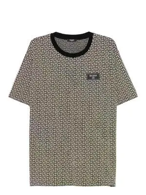 Balmain Pb Labyrinth Jacquard T-shirt - Neutrals