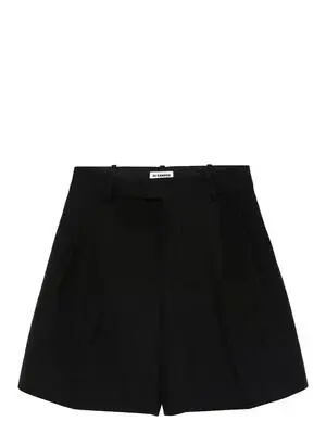 JIL SANDER Double Cotton Shorts - Black