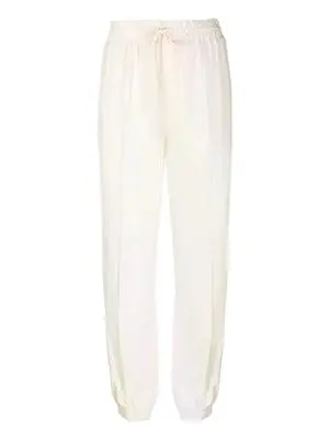 JIL SANDER Drawstring Tapered Trousers - Neutrals