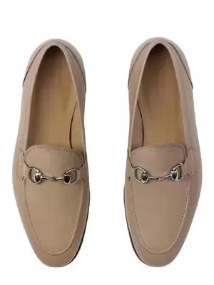 SCAROSSO Alessandra Horsebit Loafers - Neutrals