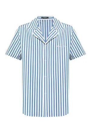 Balmain Striped Cotton Shirt - Blue