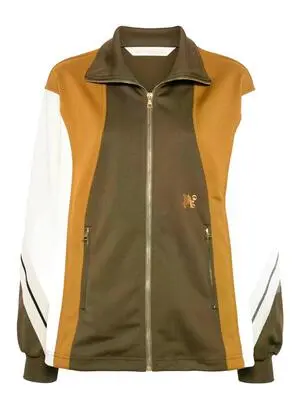 Palm Angels Monogram-embroidered Colorblock Track Jacket - Brown