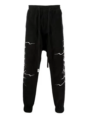 HACULLA. Fallen Angel Print Trackpants - Black