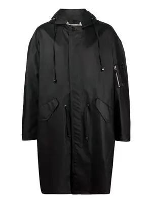 Helmut Lang Logo-print Drawstring Parka - Black