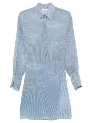 Patrizia Pepe Abstract-print Midi Dress - Blue