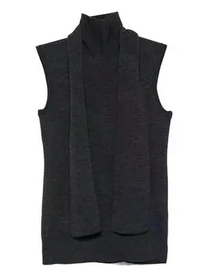 TOTEME Scarf-detailing Sleeveless Top - Grey