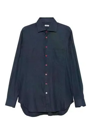 Kiton Flannel Shirt - Blue