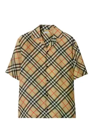 Burberry Nova Check Silk Shirt - Neutrals