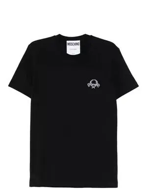 Moschino Logo-embroidered T-shirt - Black