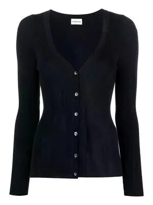 P.A.R.O.S.H Ribbed-Knit V-Neck Cardigan