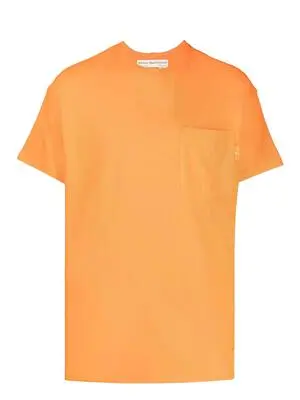 ADVISORY BOARD CRYSTALS Chest-pocket Cotton T-shirt - Orange