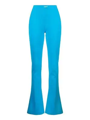 Off-White Sleek Side-split Leggings - Blue