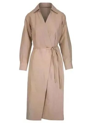 Vince Wrapped Dress - Neutrals