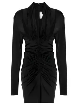 Victoria Beckham Ruched Mini Dress - Black