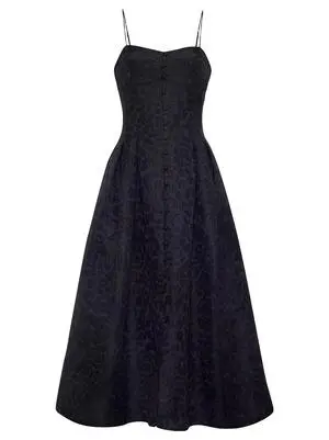 Adam Lippes Rickie Midi Dress - Black