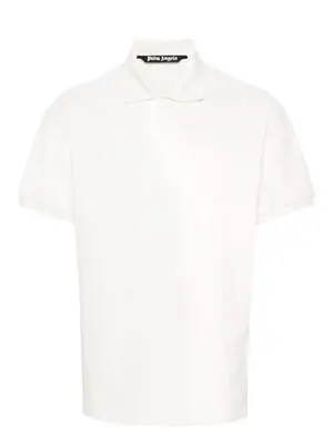 Palm Angels Embroidered-logo Polo Shirt - Neutrals